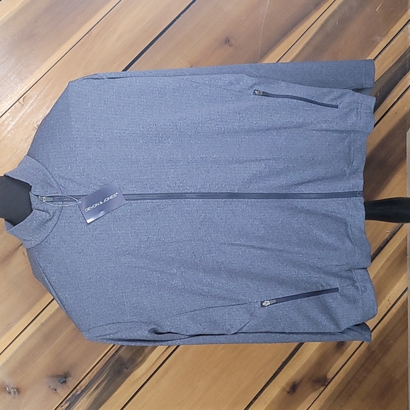 Devon & Jones | Jackets & Coats | New Devon Jones Navy Herringbone ...